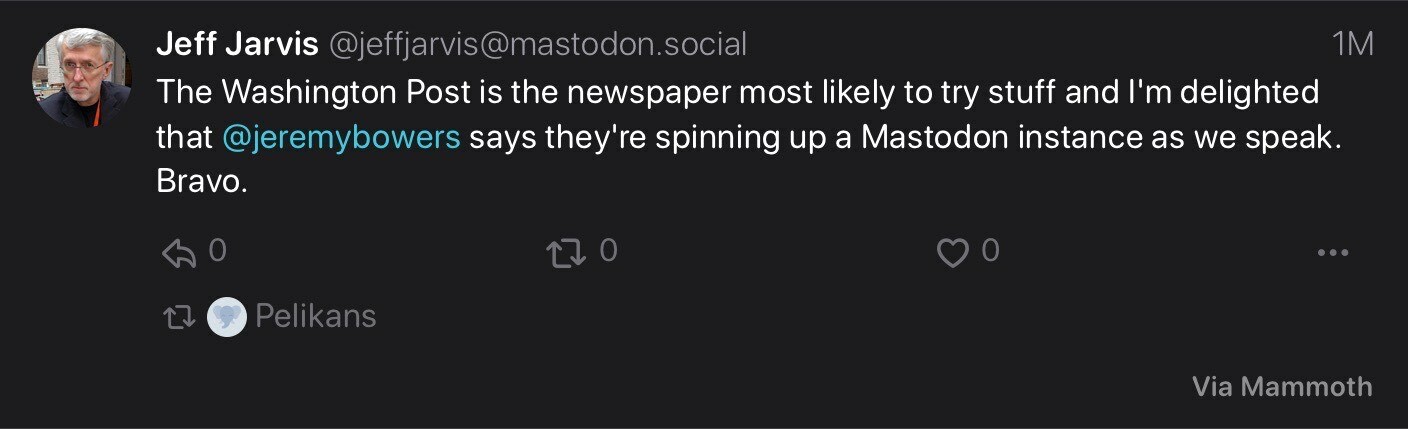 Drew Harwell: "Washington Post journalists on Mastodon: Tech @a ...